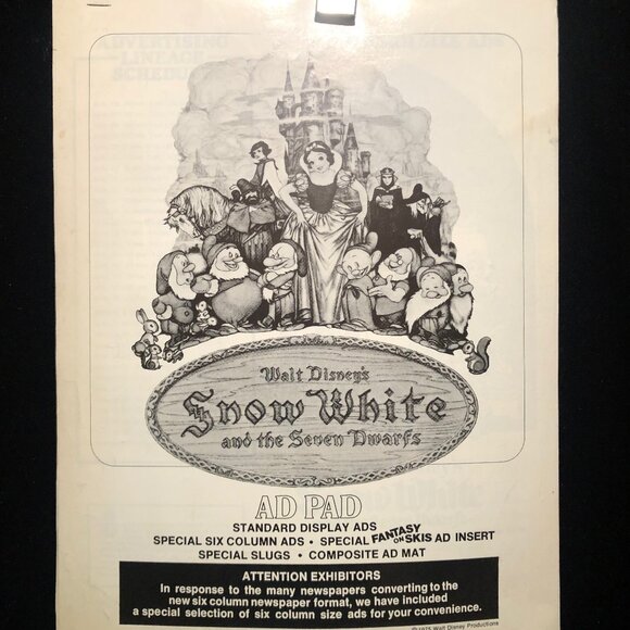 Disney | Art | Orig 975r Snow White And The Seven Dwarfs Program ...